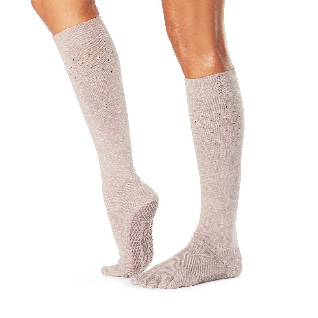 Full Toe Scrunch Knee High Grip Socks * – ToeSox